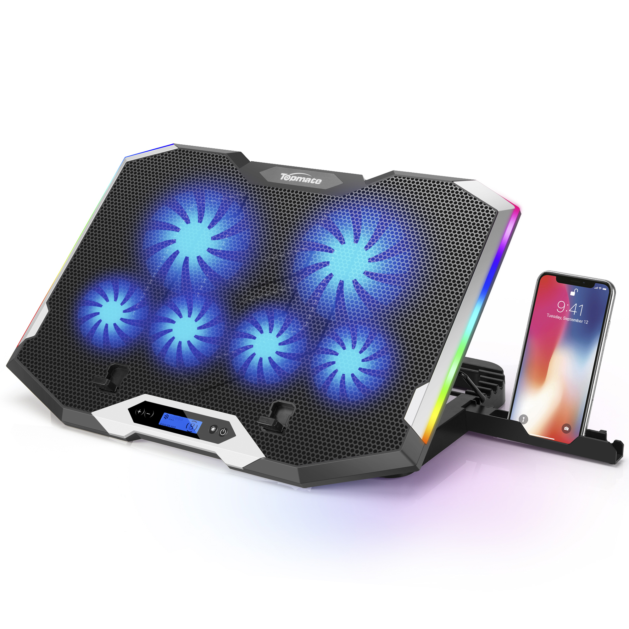 TopMate C11 Laptop Cooling Pad Silver Wing Cooler TopMate C11 Laptop Cooling Pad Silver Wing Cooler