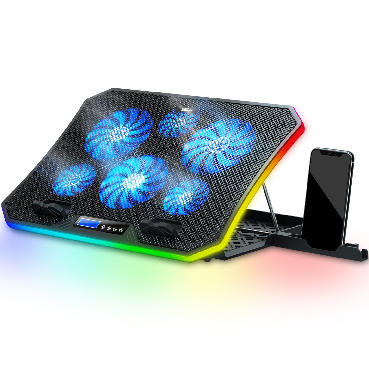 TopMate C12 Laptop Cooling Pad RGB Gaming Notebook Cooler for Desk and ...